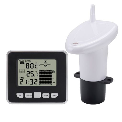 Multifunctional Ultrasonic Water Tank Level Gauge - Indoor Thermometer ...