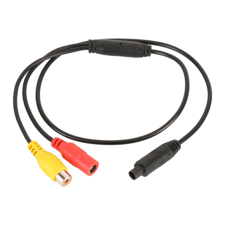 Car Rear View Camera Adapter Cable - 4 Pin Male to CVBS RCA Female ...