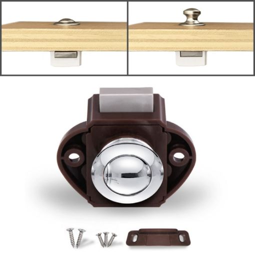Drawer Cabinet Catch Latch Release - Brown | Bigupgadgets